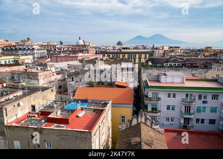 Old overcrowded apartment buildings with balconies - dense living in ...