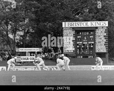 old fashioned traditional cricket scoreboard, UK Stock Photo - Alamy