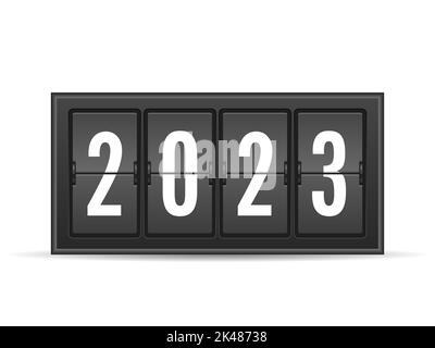Flip clock new 2023. Vector illustration Stock Photo - Alamy