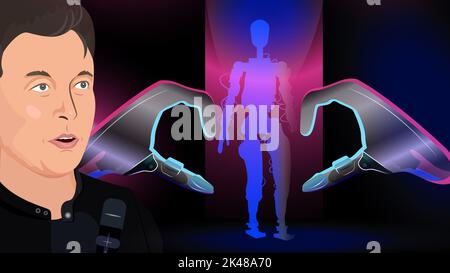 Elon Musk shows off humanoid robot prototype at Tesla AI Day September ...