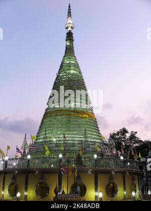 Phra Maha Chedi Tripob Trimongkol steel pagoda in Hat Yai, Songkhla ...