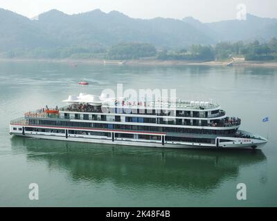 YICHANG, CHINA - OCTOBER 1, 2022 - The Three Gorges 1 pure electric ...