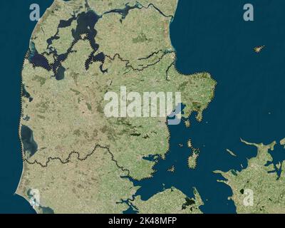 Midtjylland, region of Denmark. High resolution satellite map ...
