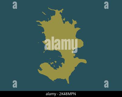 Sjlland, region of Denmark. Solid color shape. Locations of major ...