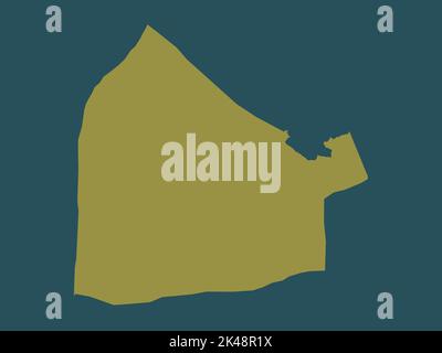 Dikhil, region of Djibouti. Solid color shape. Locations and names of ...