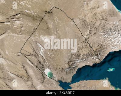 Tadjourah, region of Djibouti. Low resolution satellite map. Locations ...