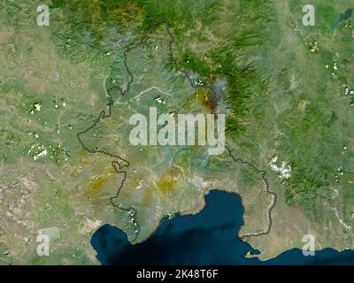 Azua, province of Dominican Republic. High resolution satellite map ...