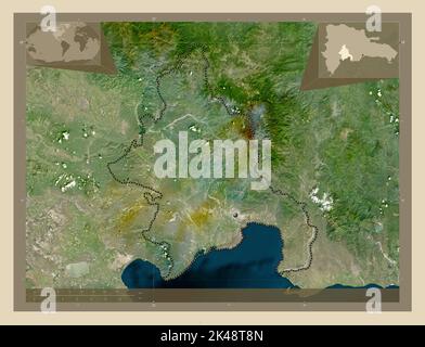 Azua, province of Dominican Republic. High resolution satellite map ...