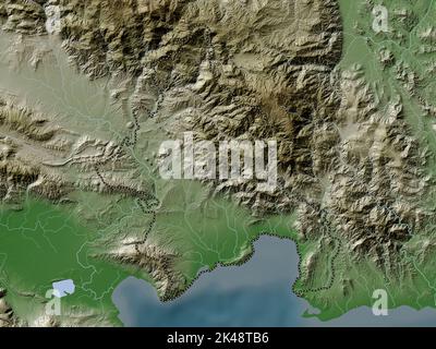 Azua, province of Dominican Republic. Elevation map colored in wiki ...