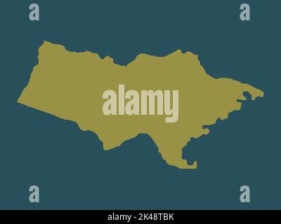 Shape of Bahoruco, province of Dominican Republic, with its capital ...