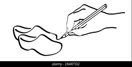 walk clogs, farms clogs. Traditional Dutch wooden clogs from te cite ...