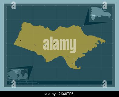 Bahoruco, province of Dominican Republic. Solid color shape Stock Photo ...