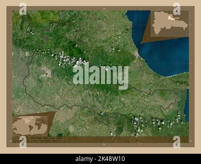 Duarte, province of Dominican Republic. Low resolution satellite map ...