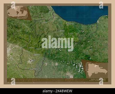 Espaillat, province of Dominican Republic. Low resolution satellite map ...