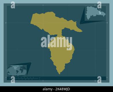 Shape of Hato Mayor, province of Dominican Republic, with its capital ...