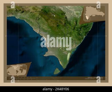 Pedernales, province of Dominican Republic. Low resolution satellite ...