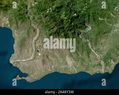 Peravia, province of Dominican Republic. Low resolution satellite map ...