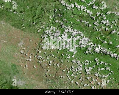 Salcedo, province of Dominican Republic. High resolution satellite map ...
