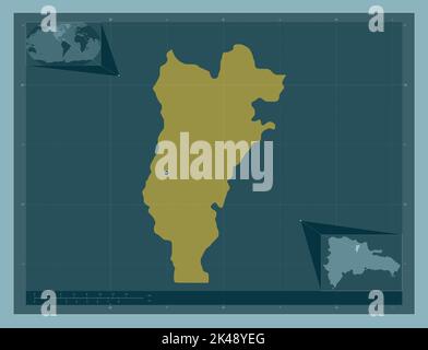 Salcedo, province of Dominican Republic. Solid color shape. Locations ...