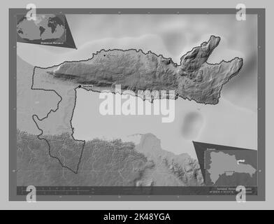 Samana, province of Dominican Republic. Elevation map colored in wiki ...