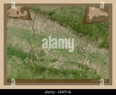 Valverde, province of Dominican Republic. Low resolution satellite map ...