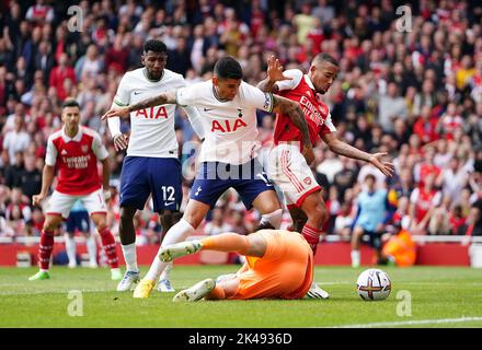 Arsenal's Gabriel Jesus scores their side's second goal of the game but ...