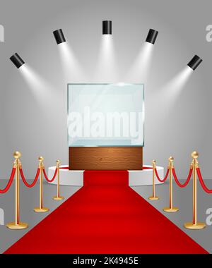 Barriers with red rope. Red carpet event enterance gate. VIP zone ...