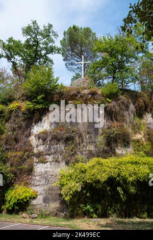 holy croos between the trees in Brive france Stock Photo - Alamy