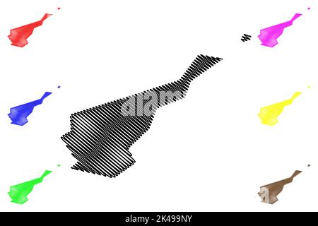 Alboran Islands (Kingdom of Spain, Mediterranean Sea) map vector ...