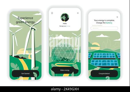 Green Energy Sources Vector Onboarding Stock Vector Image & Art - Alamy