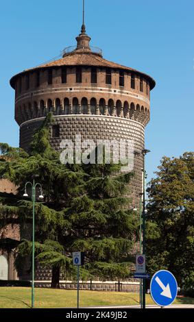 Sforza Castle (Castello Sforzesco), XV century. Milan, Lombardy, Italy ...