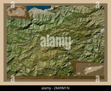 Aileu, municipality of East Timor. Low resolution satellite map Stock ...