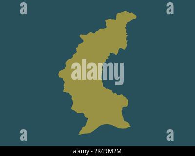 Ainaro, municipality of East Timor. Solid color shape. Locations of ...