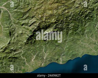 Ainaro, municipality of East Timor. Low resolution satellite map ...