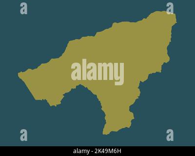 Oecusse, municipality of East Timor. Solid color shape. Locations and ...