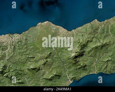 Dili, municipality of East Timor. Low resolution satellite map ...