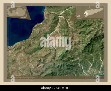 Bobonaro, municipality of East Timor. High resolution satellite map Stock Photo - Alamy