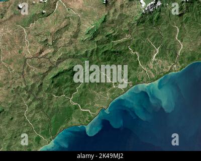 Covalima, municipality of East Timor. High resolution satellite map ...
