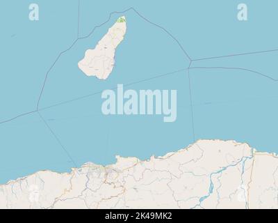 Dili, municipality of East Timor. Open Street Map. Locations and names ...