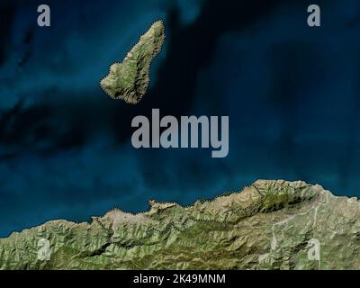 Dili, municipality of East Timor. Low resolution satellite map ...