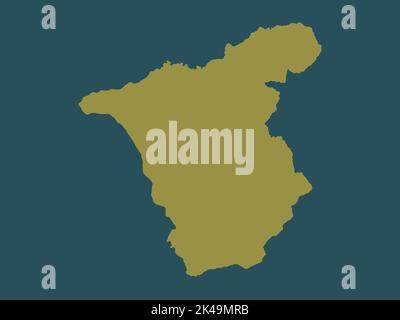 Ermera, municipality of East Timor. Solid color shape. Corner auxiliary ...