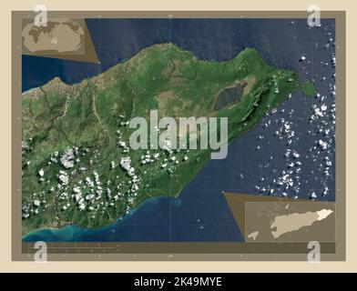 Lautem, municipality of East Timor. High resolution satellite map Stock Photo - Alamy