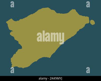 Lautem, municipality of East Timor. Solid color shape. Locations and ...