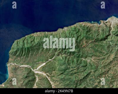 Liquica, municipality of East Timor. High resolution satellite map ...