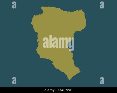 Manatuto, municipality of East Timor. Solid color shape. Locations and ...