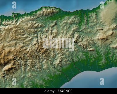 Manatuto, municipality of East Timor. Elevation map colored in wiki ...