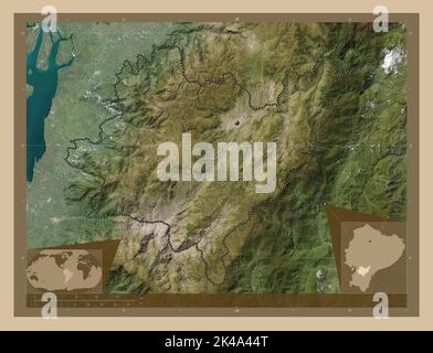 Azuay, province of Ecuador. Low resolution satellite map Stock Photo ...