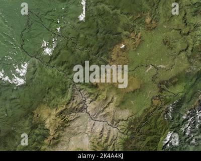 Carchi, province of Ecuador. Low resolution satellite map. Corner ...