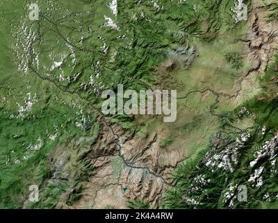 Carchi, province of Ecuador. High resolution satellite map. Locations ...