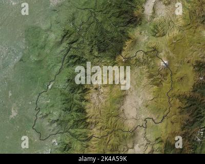 Cotopaxi, province of Ecuador. Low resolution satellite map. Locations ...